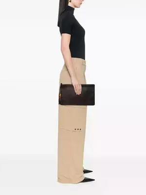 Gucci Calfskin Bamboo Tassel Clutch Bag