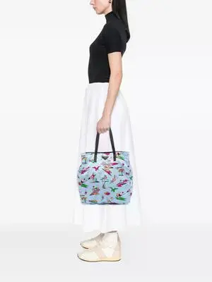 Prada 2021-2026 Tessuto Stampato Surf Tote Bag
