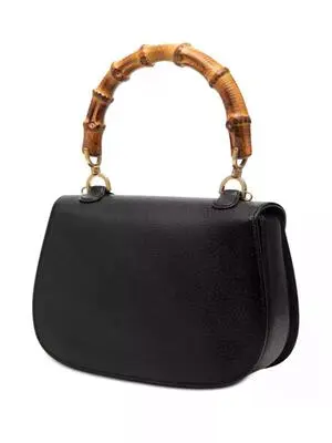 Gucci Grained Calfskin Bamboo Night Satchel