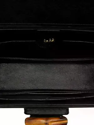 Gucci Grained Calfskin Bamboo Night Satchel