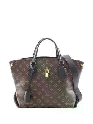 LOUIS VUITTON 2019 Monogram Flower Zipped Tote Mm Satchel - Brown