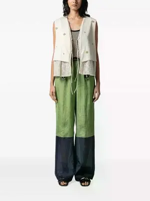 MULLER OF YOSHIOKUBO Two-tone Drawstring Trousers