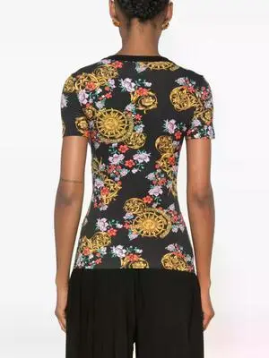 Versace Floral Print Baroque Pattern T-shirt