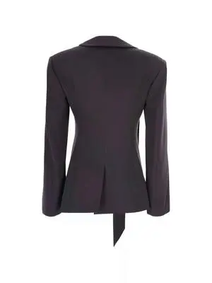 Attico Scarf-detail Single-breasted Blazer