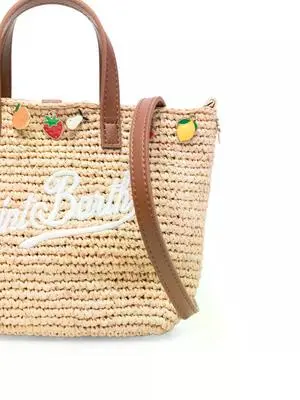 MC2 SAINT BARTH Raffia Tote Bag With Fruit Charms