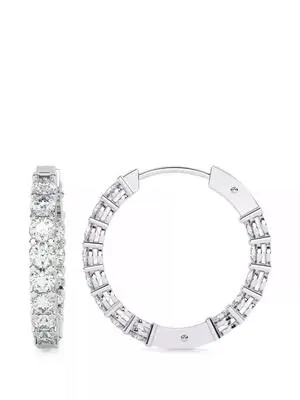 Diamond Essentials Laboratory-grown Diamond Hoop Earrings - Silver