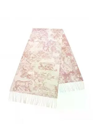 Dior 2010s Toile De Jouy Sauvage Scarf - Neutrals