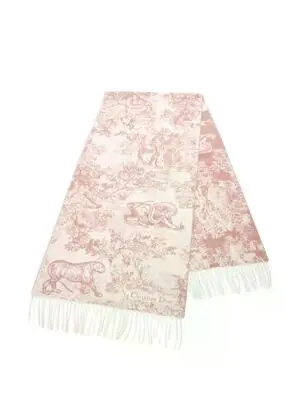 Dior 2010s Toile De Jouy Sauvage Scarf - Neutrals