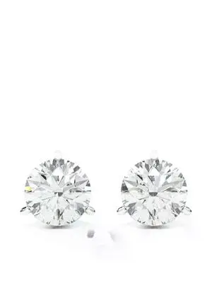 DIAMOND ESSENTIALS Diamond Solitaire Stud Earrings - Silver