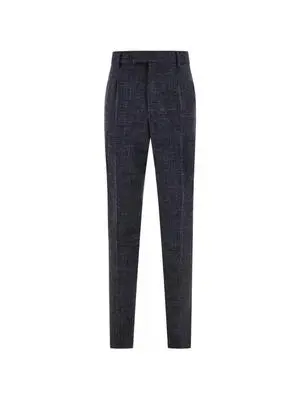 FERRAGAMO Silk And Wool Tailored Trousers - Grey