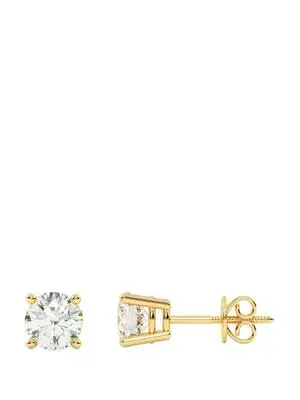 DIAMOND ESSENTIALS Diamond Stud Earrings 0.50 Carats - Gold