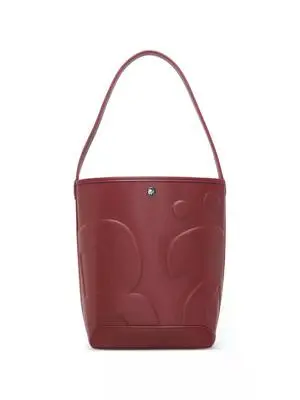 RALLY MOVEMENT The Bag Whisper Embossed Bucket Bag - Red