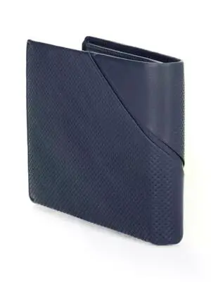 Guess Boston Perforated-detail Logo-plaque Wallet - Blue