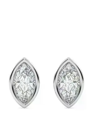DIAMOND ESSENTIALS Lab-grown Diamond Solitaire Earrings - Silver
