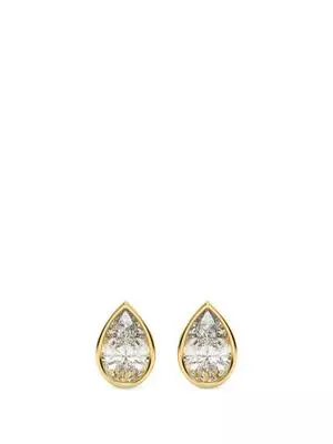 DIAMOND ESSENTIALS 14k Yellow Pear-cut Diamond Solitaire Earrings - Gold