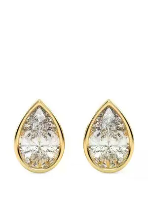DIAMOND ESSENTIALS Diamond Essentials 14K Yellow Gold Pear-Cut Diamond Solitaire Earrings