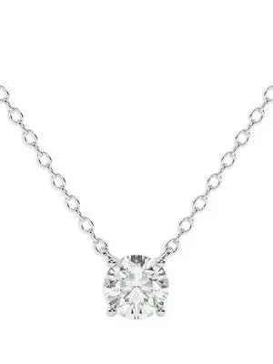 DIAMOND ESSENTIALS 0.75 Carat Solitaire Necklace In 14k White Gold - Silver