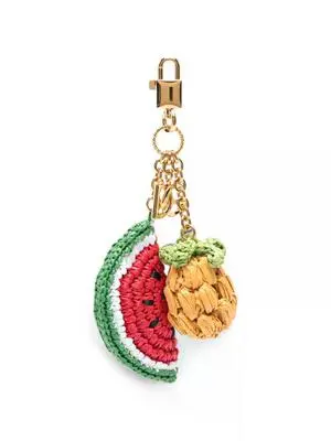 Dolce & Gabbana Logo-plaque Keychain - Red