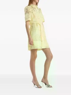 CHRISTY LYNN Valencia Lace-embroidered Mini Dress