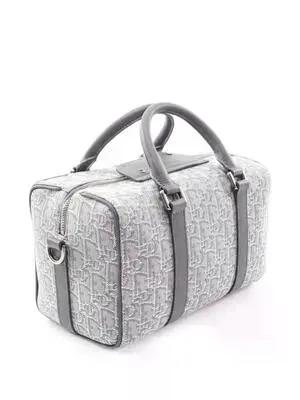 Dior 2010s Lango Oblique-pattern Tote Bag - Grey