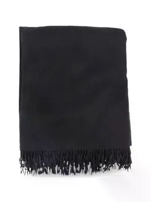 Isaia Fringed-edge Scarf - Blue