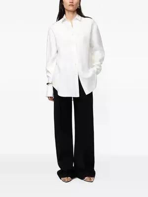 Another Tomorrow Linen Shirt - White