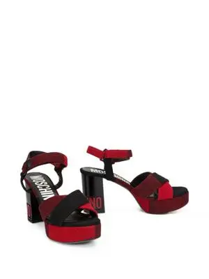 Moschino Check-pattern Logo-detail Sandals