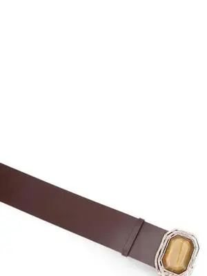 Alberta Ferretti Embellished-buckle Leather Belt