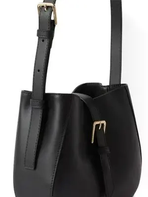 Furla Large Buckle-detail Leather Bucket Bag
