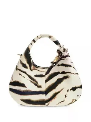 GANNI Tiger-print Knotted Tote Bag