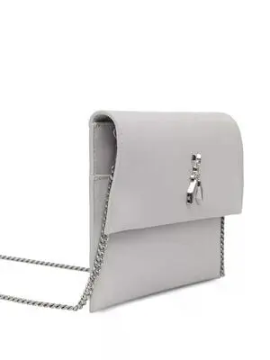 Patrizia Pepe Fly Plaque Chain Strap Clutch Bag - Grey