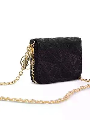 Armani Exchange Logo-plaque Chain-strap Wallet - Black