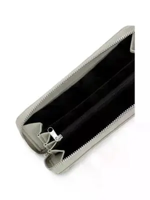 Armani Exchange Logo-embossed Zip-around Wallet - Grey