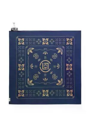 Adidas X Clot Geometrical Logo-print Metal-ring Scarf - Blue