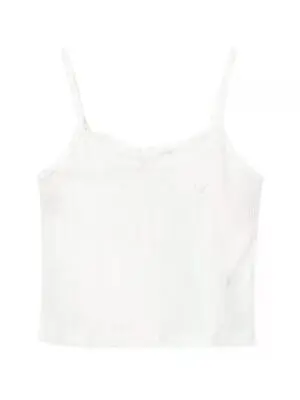 AAPE BY *A BATHING APE Lace-trim Ribbed Camisole - White