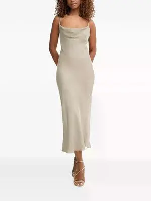 Guess Satin-finish Midi Dress - Neutrals