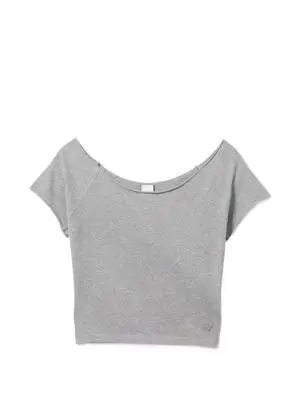 AAPE BY *A BATHING APE Logo Patched Crop T-shirt - Grey