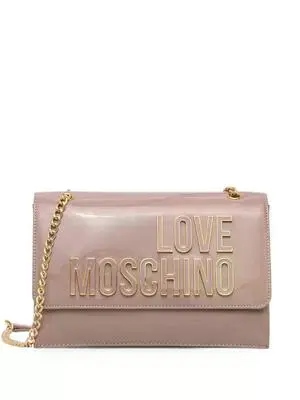 Moschino Logo-lettering Crossbody Bag - Pink