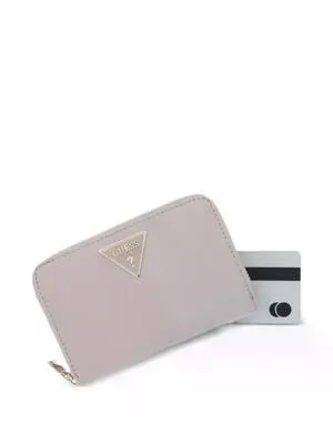 Guess Laurel Logo-plaque Zip-around Wallet - Neutrals