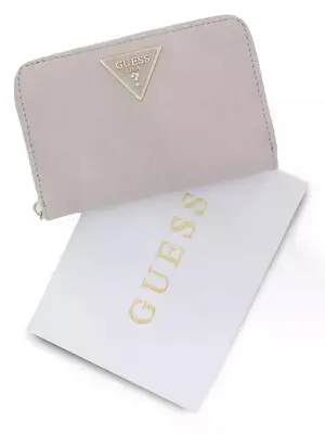 Guess Laurel Logo-plaque Zip-around Wallet - Neutrals