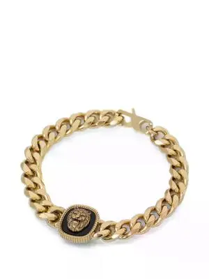 Guess Lion-head Curb-chain Bracelet - Gold