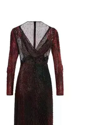 Elie Saab Embellished Wrap Maxi Dress