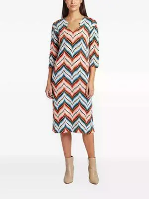 Kenzo Chevron-print Midi Dress