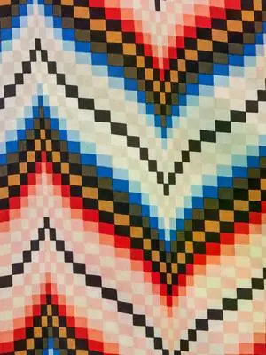 Kenzo Chevron Print Midi Dress