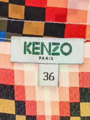 Kenzo Chevron Print Midi Dress