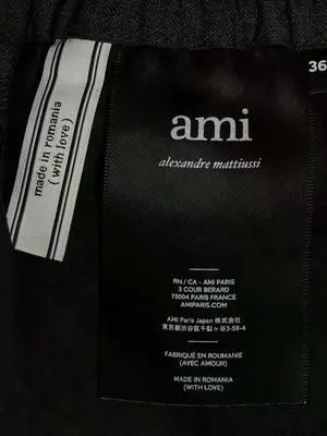 GANNI Wool Elasticated Waist Trousers