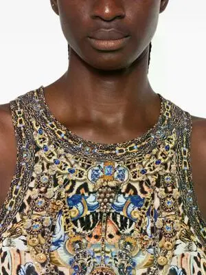 Camilla Embellished Leopard Print Maxi Dress