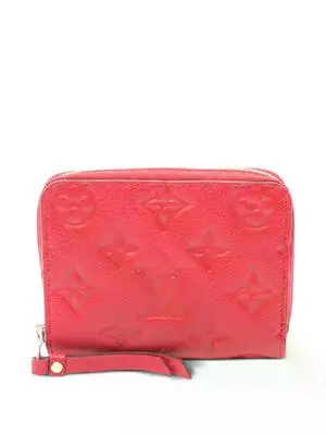 LOUIS VUITTON 2015 Zippy Monogram Empreinte Wallet - Red