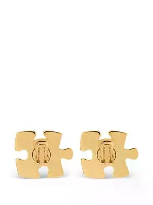 Moschino Puzzle-piece Clip-on Earrings