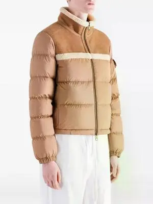 Moncler Aurore Shearling-trim Panelled Jacket